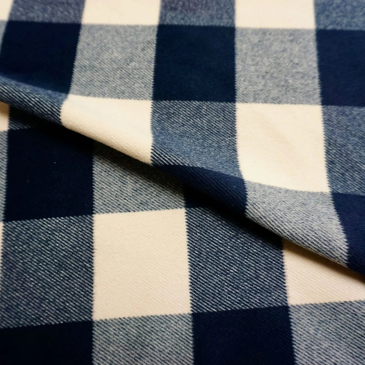 NAVY AND CREAM BIG CHECK COATING– Ginger Twist Studio